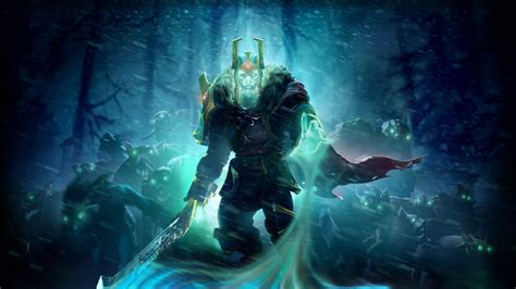 Wraith King Hd Wallpaper Dota 2 Epic Battle Scene