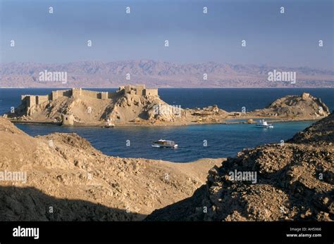 Crusader Castle Pharaoh S Island Near Taba Sinai Egypt North Africa