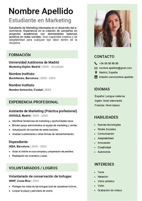 10 Mejores Plantillas De Curriculum En Word Para Rellenar 2026