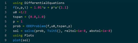 Plot Using For Loop Visualization Julia Programming Language