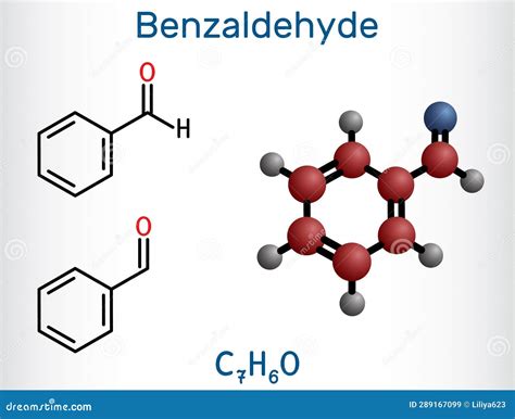 Benzaldehyde Benzoic Aldehyde Molecule It Is Simplest Aromatic Aldehyde With Odor Of Bitter