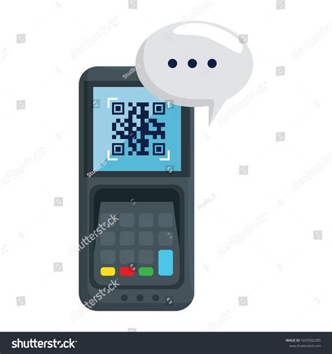 Qr Code Inside Dataphone Bubble Design Stock Vector Royalty Free Shutterstock
