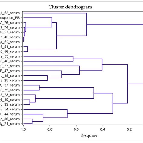 tree structured dendrogram resulting from the hierarchical clustering