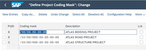 solved how to define special characters for projects in c sap