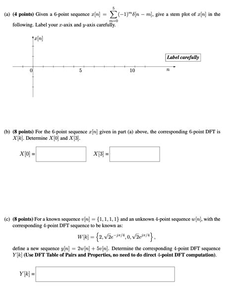 Solved A 4 Points Given A 6 Point Sequence X N 1