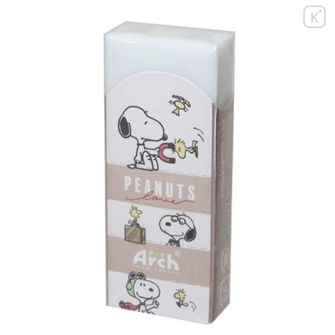 Japan Peanuts Arch Foam Eraser Snoopy And Woodstock Kawaii Limited