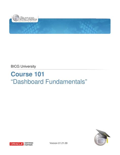 Pdf Obiee 101 Dashboard Fundamentals Courseworkpdf Dokumentips