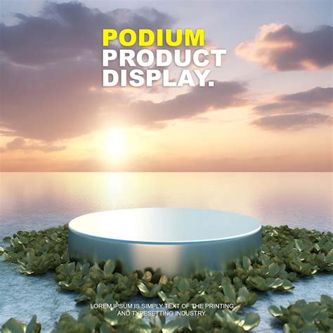 우아하고 고급스러운 포디움 무대 제품 전시 모형 쇼 제품 프레젠테이션 프리미엄 Psd 파일