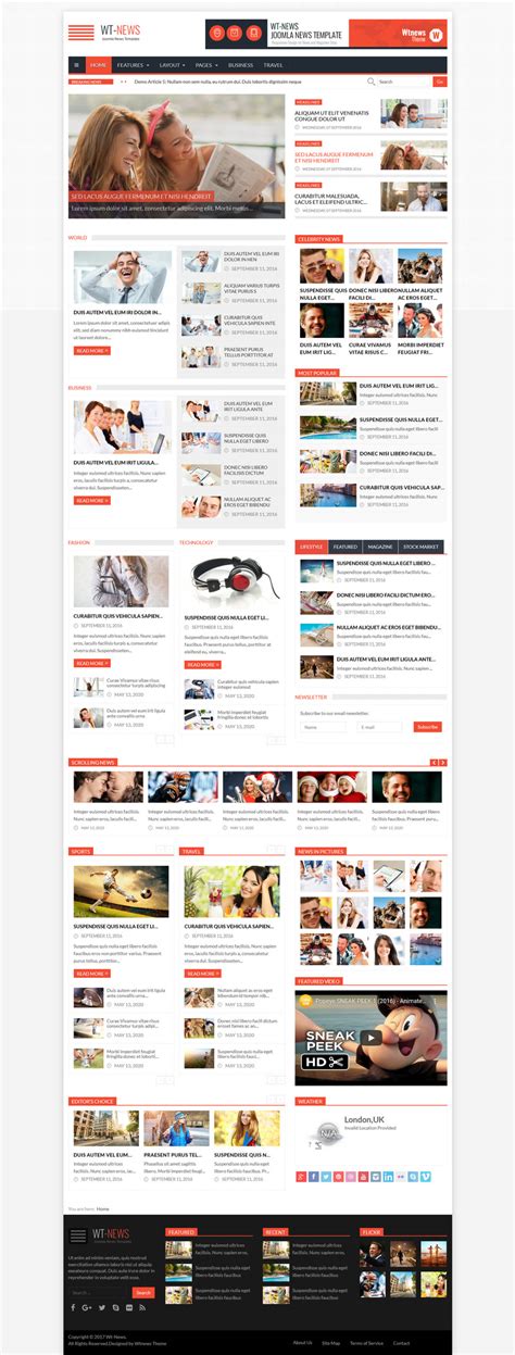 Wt News News And Magazine Joomla5 Joomla 4 And Joomla 3 Template