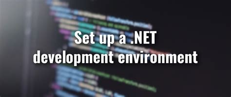 Set Up A Net Development Environment Fedora Magazine
