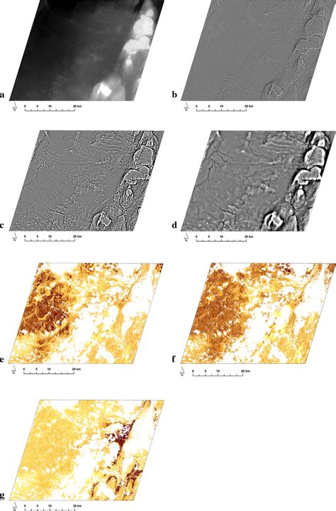 Seven Of The Predictor Variables Used In The Modelling A Elevation
