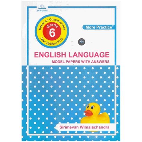 Grade 6 English Language Model Paper With Answers Sbp 9789556805635 Daraz Lk