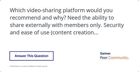 Which Video Sharing Platform Would You Recommend And Why Need The Ability To Share Externally