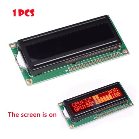 Modulo Schermo Display Lcd 16x2 Caratteri Matrice Di Punti Testo Rosso Su Nero 5 V 1602 A Eur 9