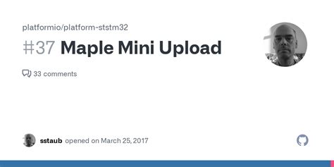 Maple Mini Upload · Issue 37 · Platformioplatform Ststm32 · Github