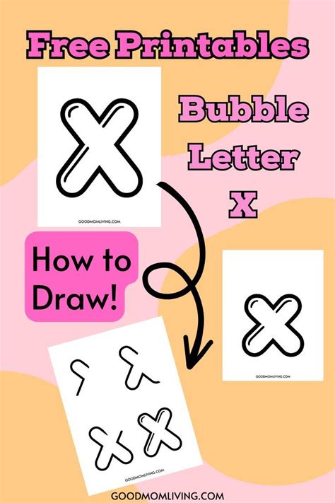 Printable Bubble Letter X Bubble Letters Alphabet