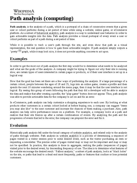 Path Analysis Computing Pdf Business Computing