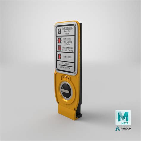Crosswalk Button Direction Nyc 3d Model 24 3ds Blend C4d Fbx Max Ma Lxo Obj Gltf