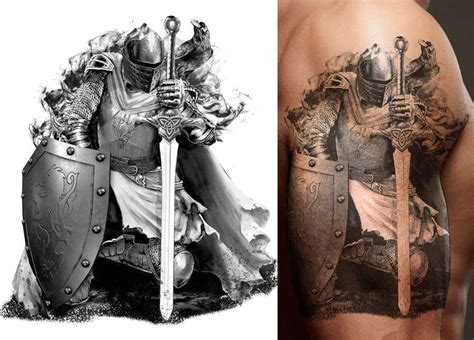 Kneeling Knight Tattoo Designs