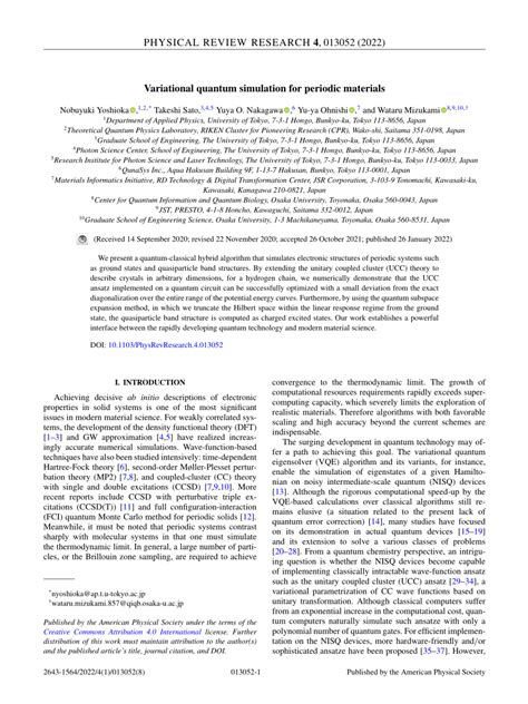 PDF Variational Quantum Simulation For Periodic Materials