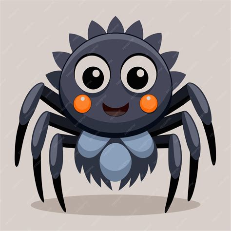 Cute Spider Cartoon Premium Ai Generated Image