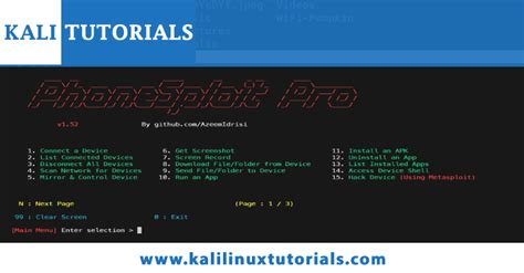 Phonesploit Kali Linux