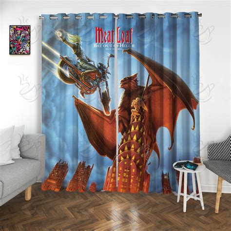 7all Over Window Curtain Llm Bat Out Of Hell Ii Cuptees