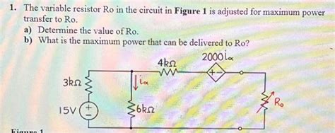 Solved A Determine The Value Of Ro B What Is The Maximum Chegg Com