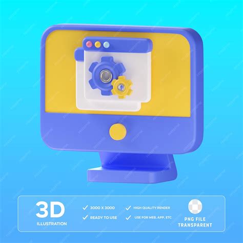 Premium Psd Psd Computer Configuration 3d Illustration