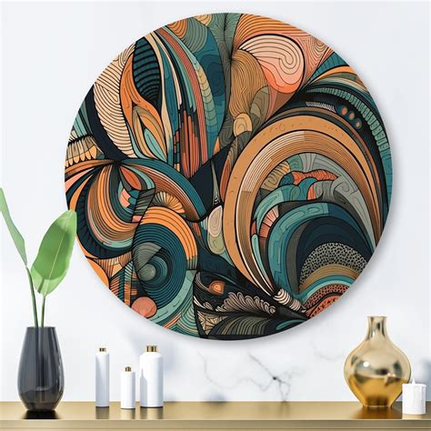 Designart Boho Pastels A Pastel Artwork Iii Minimalism Metal Round Wall Decor