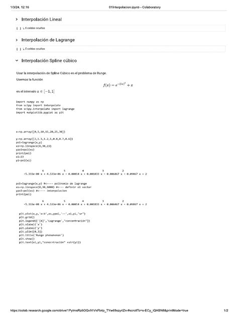 Metodos Numericos Interpolacion De Lagrange Pdf