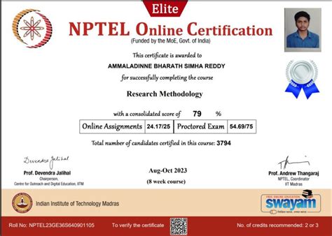 Abharath Simha Reddy On Linkedin Researchmethodology Nptel