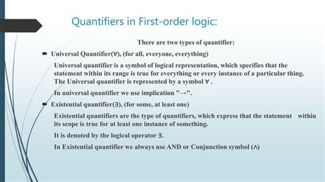 Artificial Intelligence Ai Prepositional Logic Pland First Order Predicate Logic Fopl