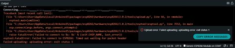 Getting This Error When Uploading Code To Esp8266 Rarduino