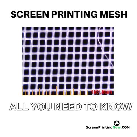 Screen Printing Mesh Count Screen Printing Mesh Count