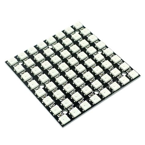 Módulo Led Rgb 5050 Endereçável 8x8 Leds 64 Bits Ws2812b Cdr05 Outros Casa Da Robótica