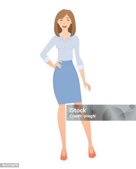 비즈니스 여자 격리입니다 비즈니스 옷에서 아름 다운 여자입니다 벡터 일러스트 레이 션 경영자에 대한 스톡 벡터 아트 및 기타 이미지 경영자 귀여운 긍정적인 감정 표현