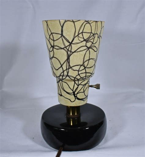 Mid Century Modern Tv Lamp Boudoir Lamp Fiberglass Shade Atomic Lamp