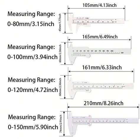 DIY Measuring Tool New Plastic Vernier Caliper High Precision Micro Rule Ruler Household