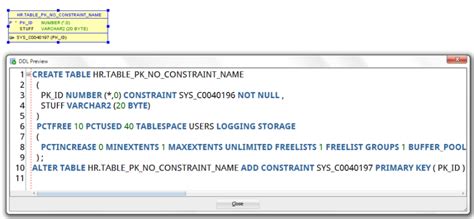 How To Preserve System Generated Constraint Names In Oracle Sql Developer Data Modeler