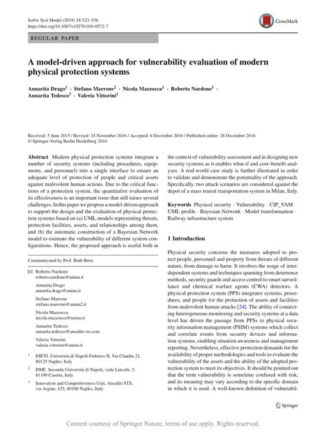 A Model Driven Approach For Vulnerability Evaluation Of Modern Physical Protection Systems