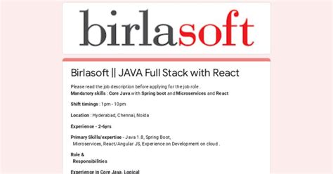Job Experience Development Java Cloud Noida Hyderabad