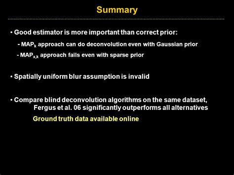 understanding and evaluating blind deconvolution algorithms ppt video online download