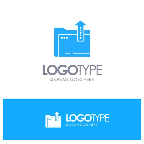 Folder Document File Storage Blue Logo Vector 19092790 Vector Art At