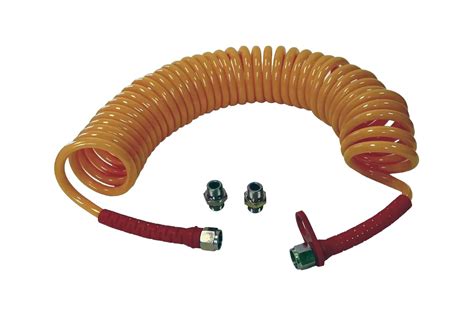 Шланг пневматический полиуретановый спиральный 10 м 8х12 мм наружная и внутренняя резьба