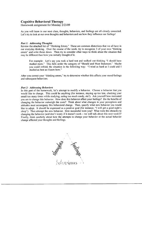 Cbt Exercise Assignment Camsua110 Studocu