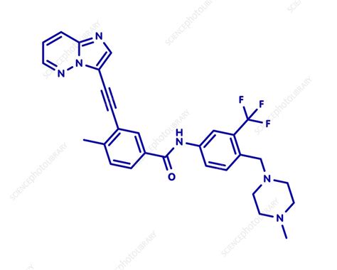 Ponatinib Cancer Drug Molecular Model Stock Image F0252939 Science Photo Library