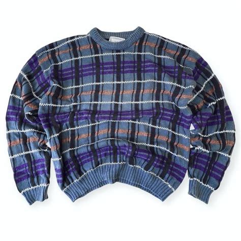 Concrete Mix Sweaters Vintage Chunky Grandpa Sweater Mens Large