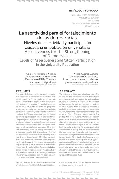 Pdf Assertiveness For The Strengthening Of Democracies Levels Of Assertiveness And Citizen Pdf Assertiveness For The Strengthening Of Democracies Levels Of Assertiveness And Citizen
