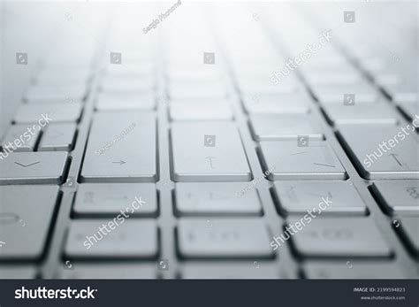 Closeup Gray Laptop Keyboard Low Angle Stock Photo Shutterstock